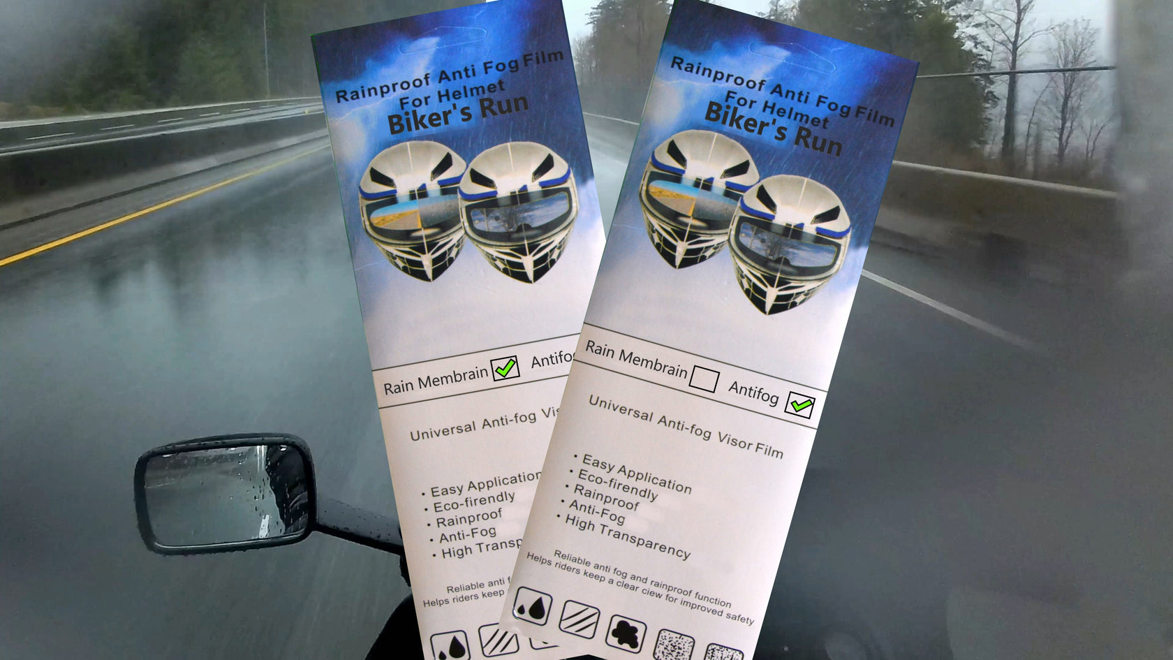 Motorcycle Helmet Anti-Rain and Anti-Fog Visor Treatment – Bikers Run